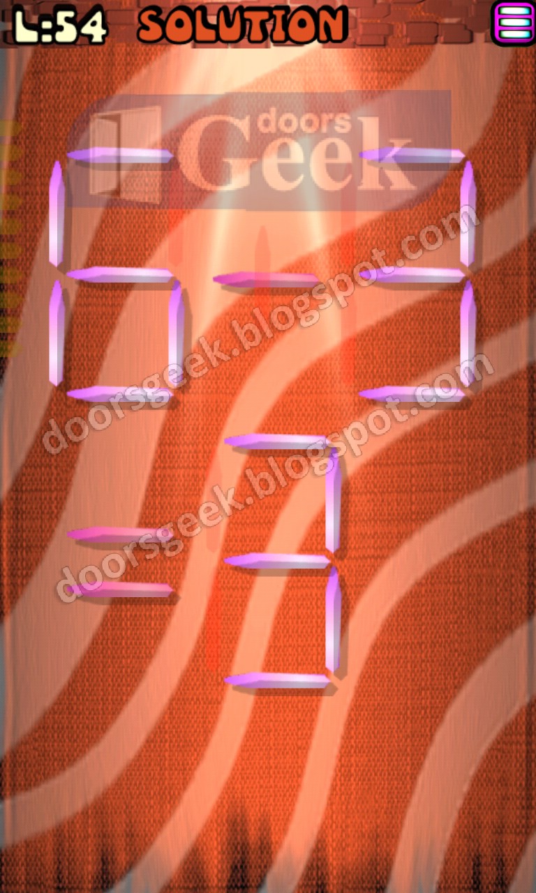 Matches Puzzle [Episode 4] Level 54 Solution ~ Doors Geek